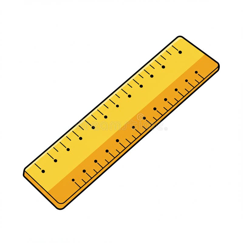Yellow Ruler Illustration with a Gradient from Light To Dark. it ...