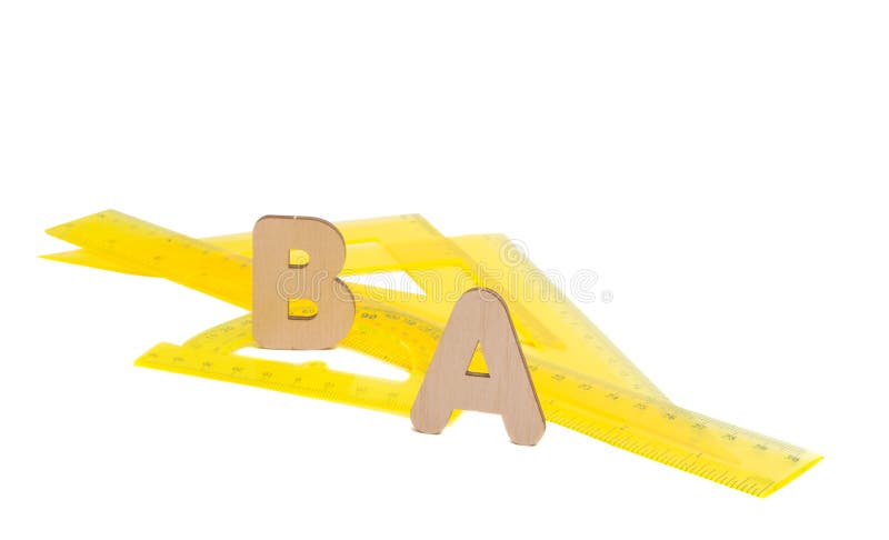 Yellow ruler isolated stock image. Image of centimeter - 121173723
