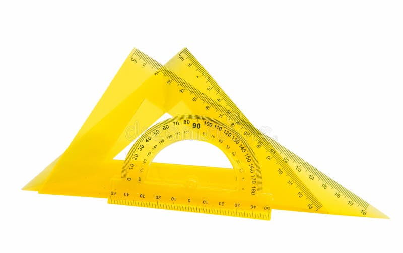 Ruler, Protractor, Triangle Stock Image - Image of geometric, ruler ...