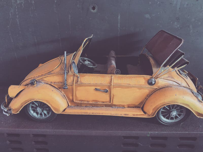 Yellow rustic car model stock image. Image of sitting - 150144601