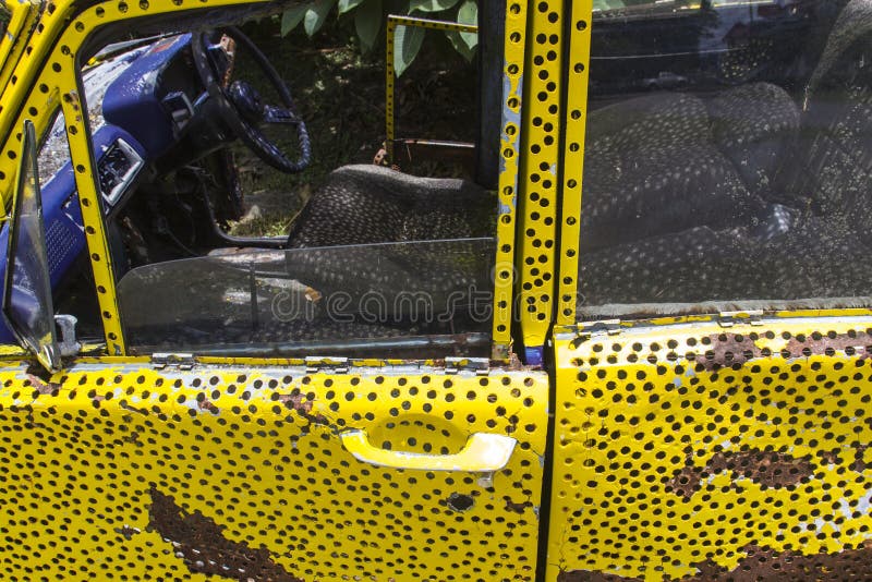 Yellow rusty car tyre stock image. Image of dirty, vintage - 43293515