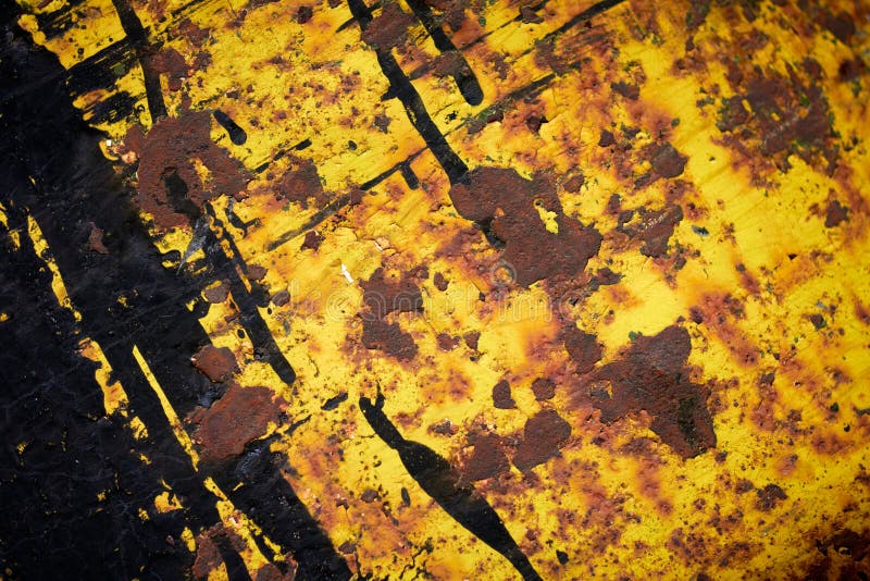 Yellow Rusty Iron Texture. stock image. Image of element - 16538999