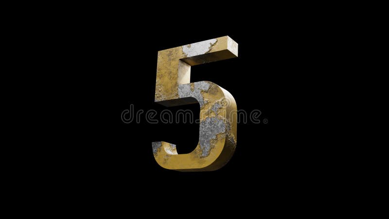 Yellow Rusty Metal Numbers Countdowns on Alpha Channel Stock Video ...