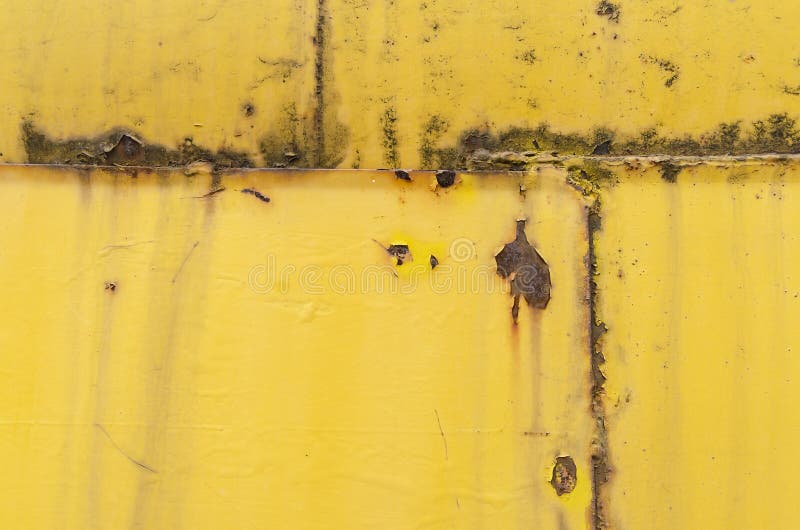 Yellow rusty metal texture stock photo. Image of number - 147307508