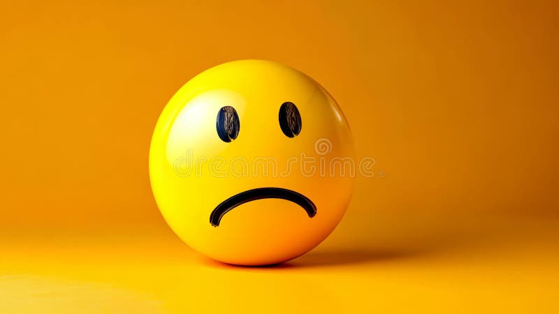 Sad Face Emoji Experiencing Different Background Colors Stock Video ...