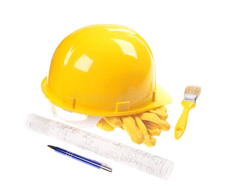Yellow safety helmet stock photo. Image of project, build - 49580802