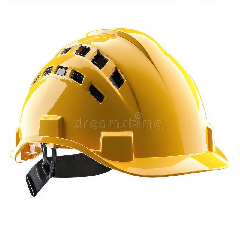 Yellow Safety Helmet Construction Worker Hard Hat Protection Equipment ...