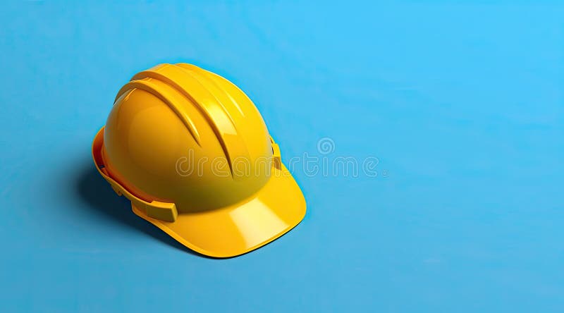 Yellow Safety Helmet, Generative AI Stock Illustration - Illustration ...