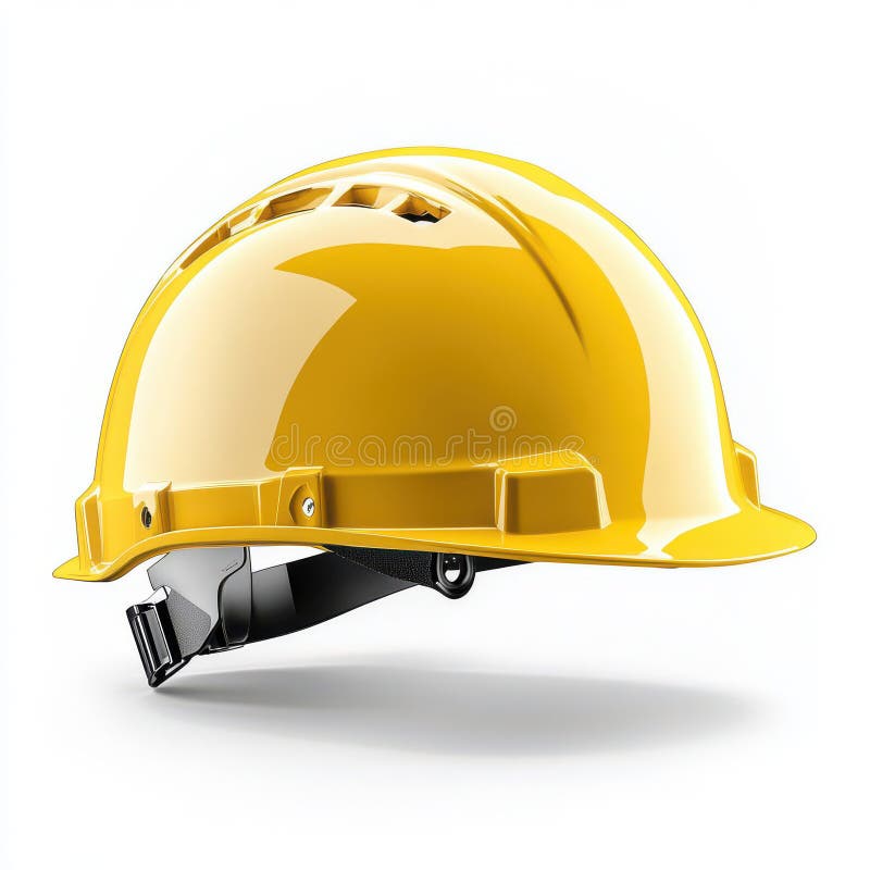 Yellow Safety Helmet Hard Hat Construction Worker Protection Equipment ...