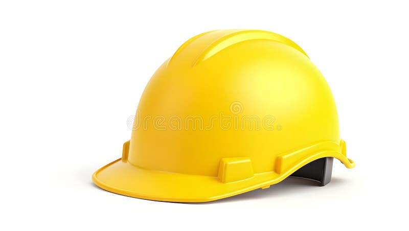 Yellow Safety Helmet Isolated on Pure White Background Stock ...