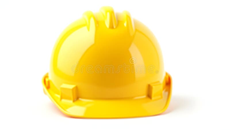 Yellow Safety Helmet Isolated on Pure White Background Stock ...
