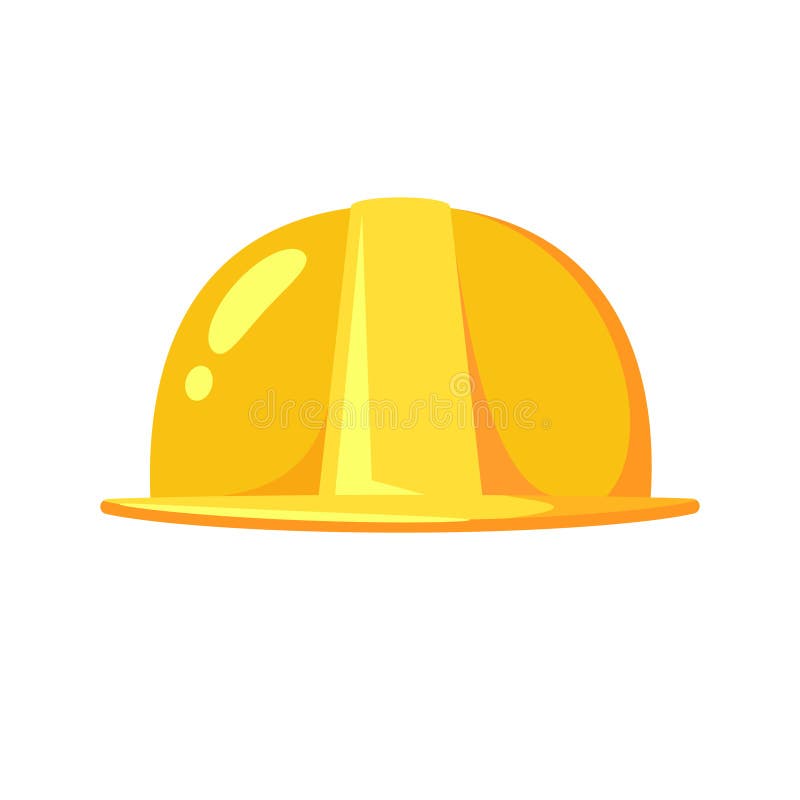 Yellow Safety Helmet. Isolated Vector Illustration Stock Vector ...