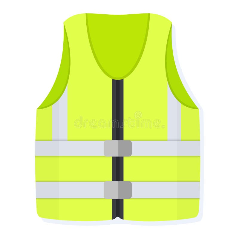 Yellow Safety Vest Flat Style Vector Illustration Stock Vector ...