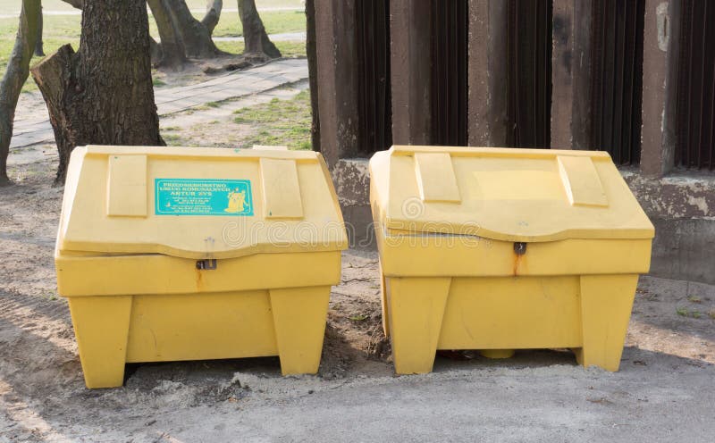 Yellow sand boxes editorial stock photo. Image of sand - 51717208