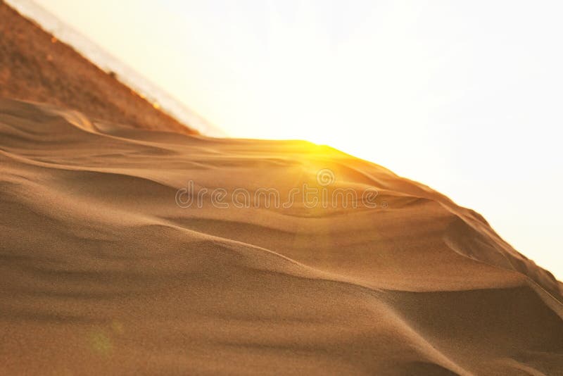 Dry Beach Sand and Clear Blue Sky Stock Photo - Image of colors, brown ...