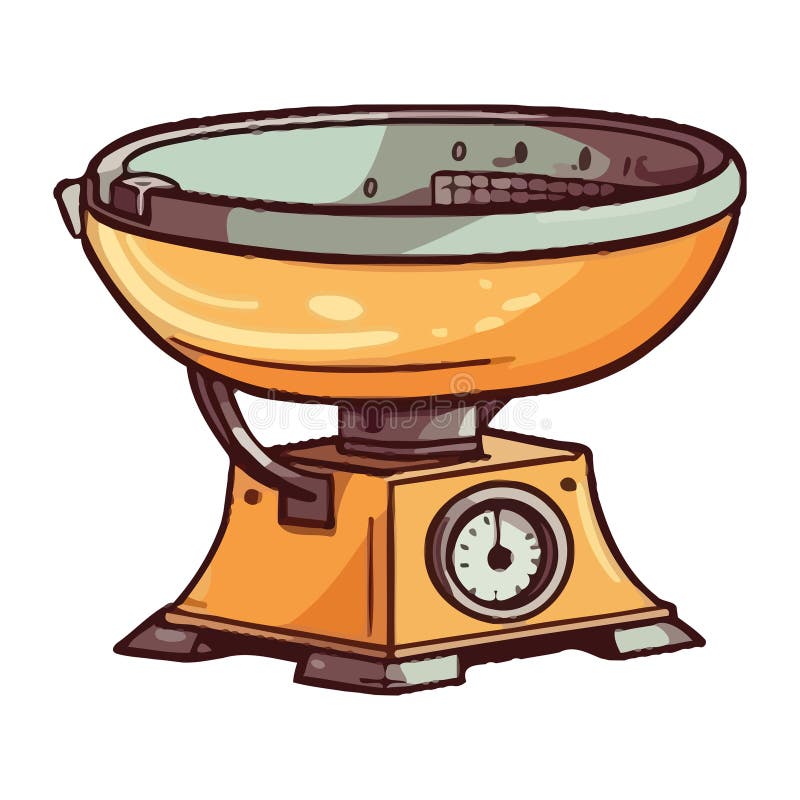 Yellow Scale Balance Kitchen Utensil Stock Vector - Illustration of ...