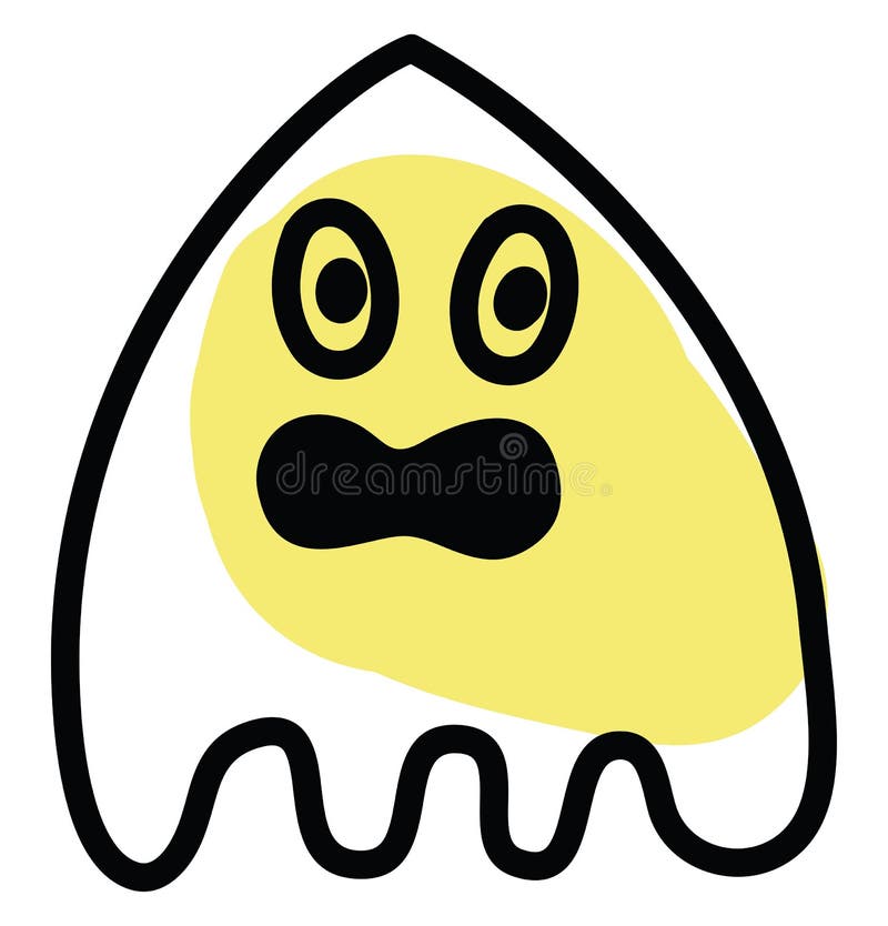 Yellow Scared Monster, Icon Icon Stock Vector - Illustration of vector ...