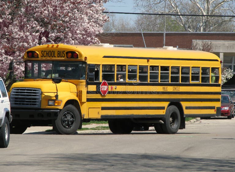 Yellow school bus stock image. Image of drives, colorful - 5096753