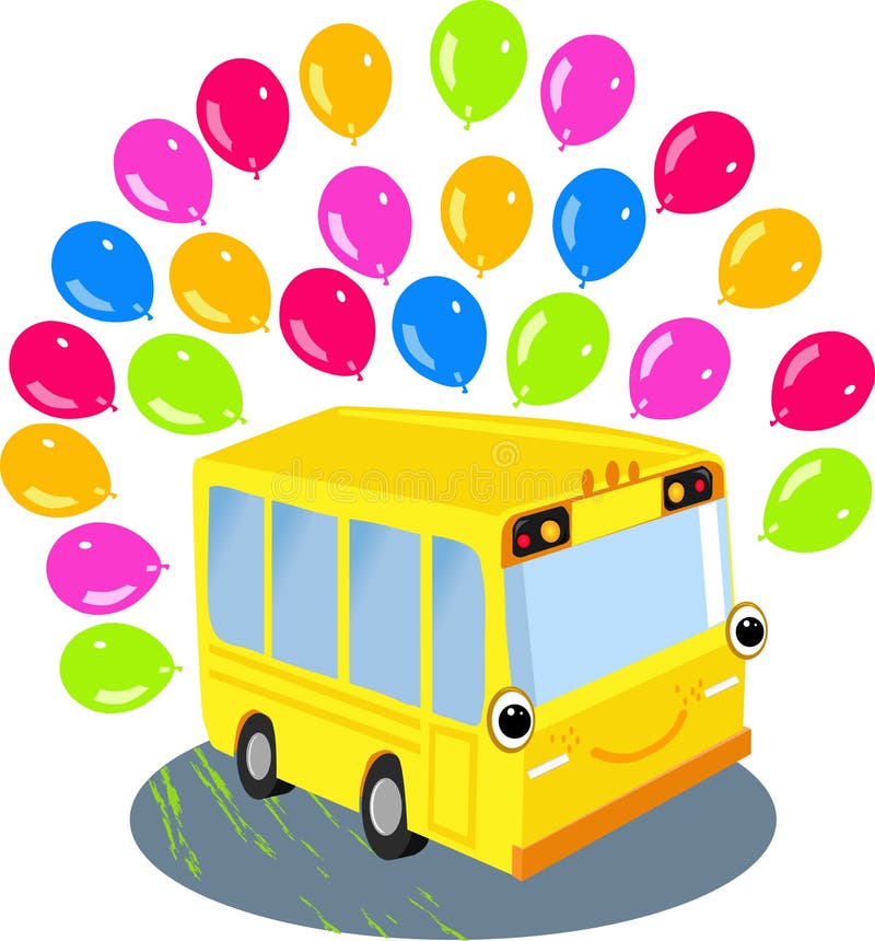 School Bus Balloons Stock Illustrations – 155 School Bus Balloons Stock ...