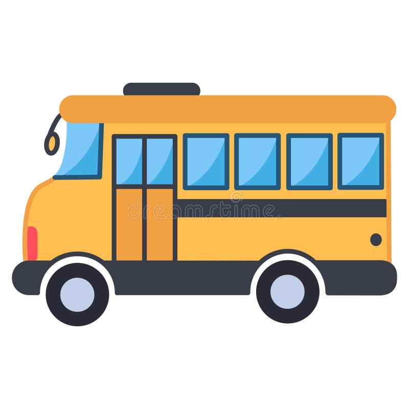 Yellow School Bus stock vector. Illustration of outline - 284287996