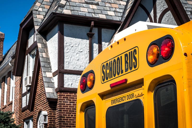 Yellow school bus stock photo. Image of ride, suburb - 59059846
