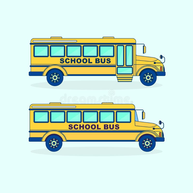 Yellow School Bus of Front Projection. Transporting Schoolchildren ...