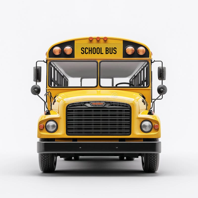 Isolated White Background Yellow Bus Stock Illustrations – 3,887 ...