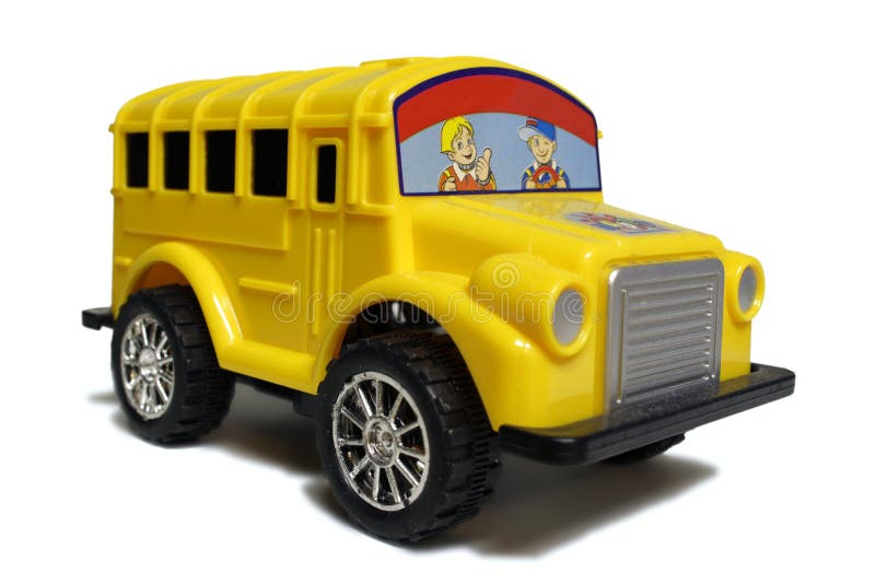 Toy School Bus isolated stock photo. Image of object - 16897076