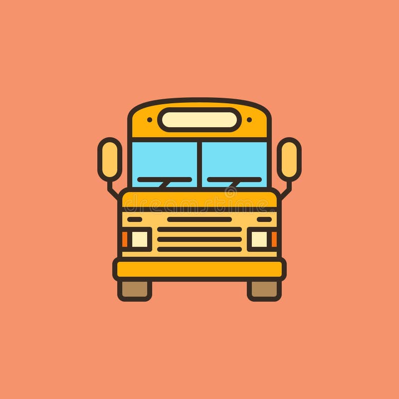 Yellow School Bus Vector Concept Colored Icon or Sign Stock Vector ...