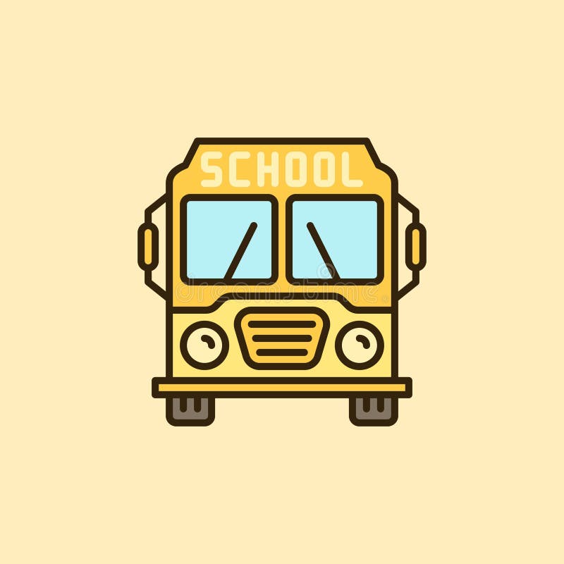 Yellow School Bus Vector Concept Colored Icon or Sign Stock Vector ...