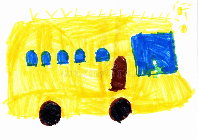 Yellow School Bus stock illustration. Illustration of schoolbus - 216650116