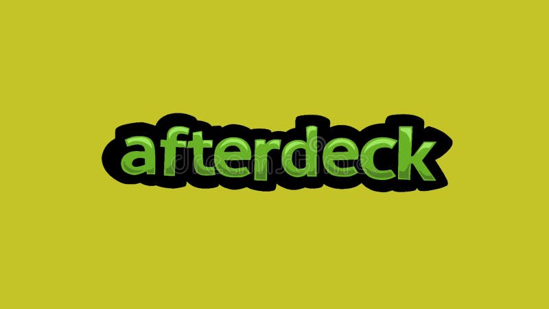 Yellow Screen Animation Video Written AFTERDECK Stock Video - Video of ...