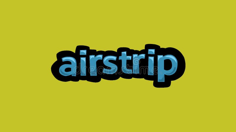 Yellow Screen Animation Video Written AIRSTRIP Stock Video - Video of ...