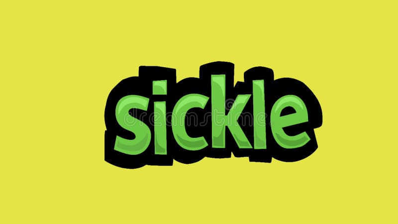 Yellow Screen Animation Video Written SICKLE Stock Footage - Video of ...