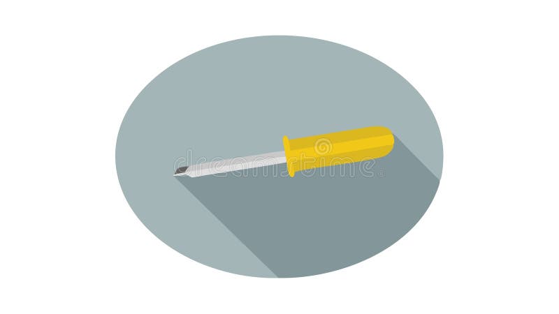 Yellow Screwdriver Flat Icon, Tool Hardware Vector Graphic, Vector ...