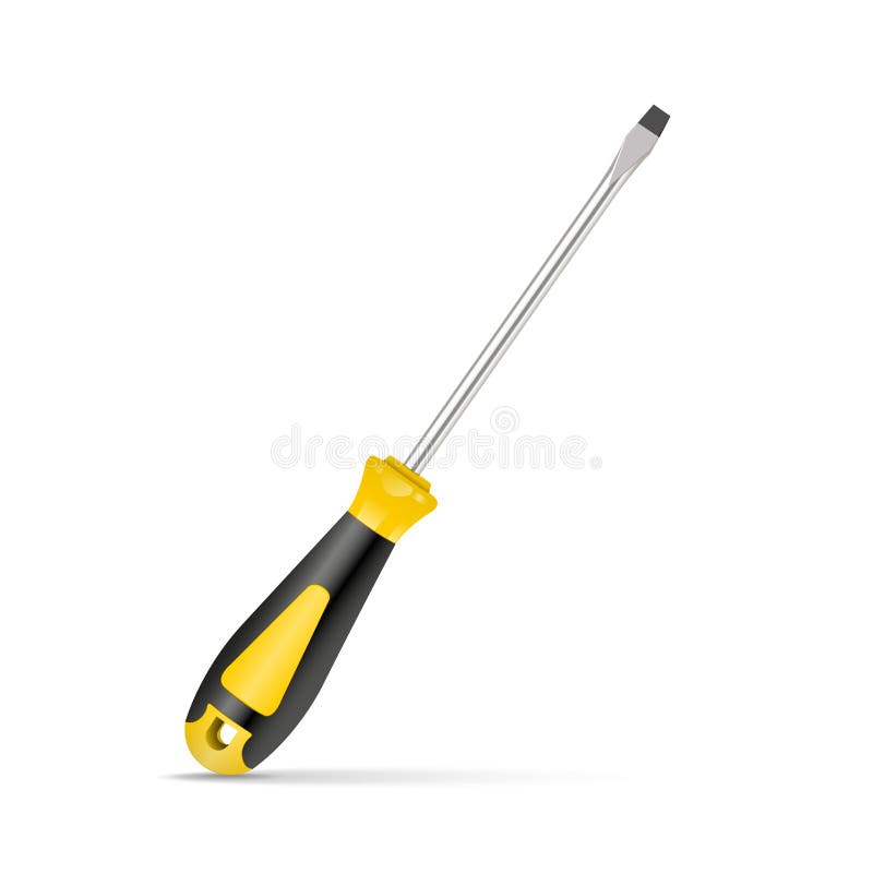 Yellow Screwdriver Set Vector Stock Vector - Illustration of hand, blue ...