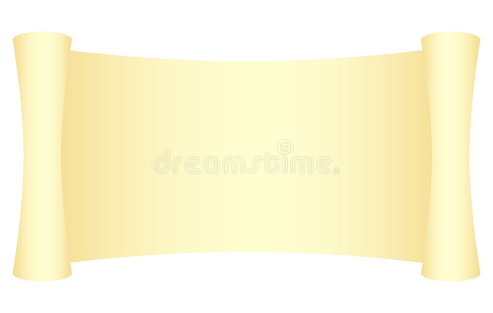 Yellow scroll stock vector. Illustration of poster, papyrus - 13737164