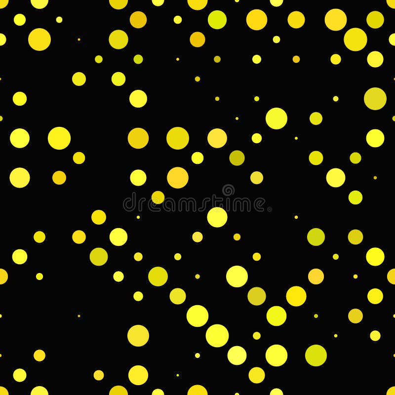 Yellow Seamless Dot Pattern Background - Vector Design Stock Vector ...