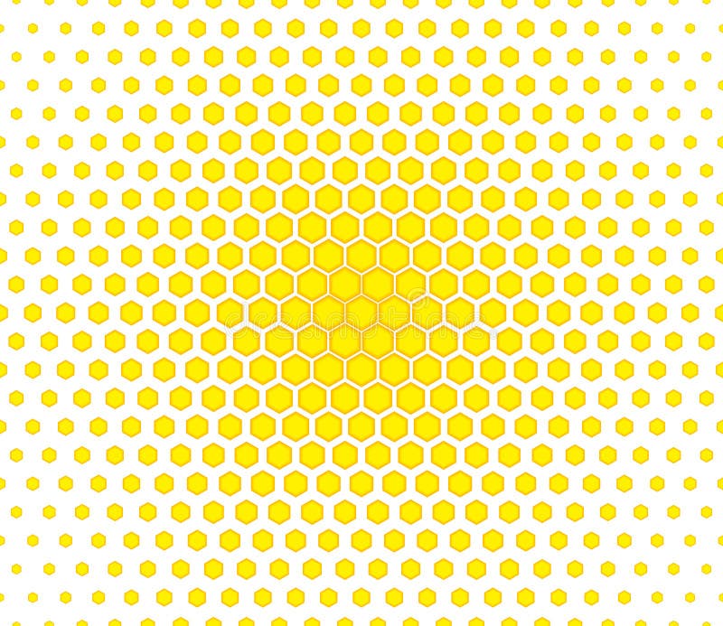Yellow Seamless Hexagon Geometric Pattern. Vector Illustration Stock ...