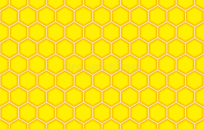 Yellow Seamless Hexagon Geometric Pattern. Vector Illustration Stock ...
