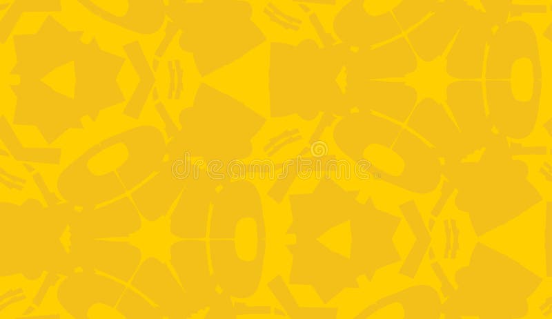 Yellow Seamless Wallpaper Pattern Stock Illustration - Illustration of ...