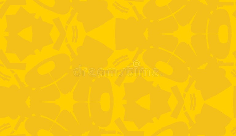 Yellow Seamless Wallpaper Pattern Stock Illustration - Illustration of ...