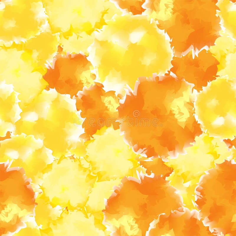 Yellow Seamless Watercolor Texture Background. Stock Vector ...