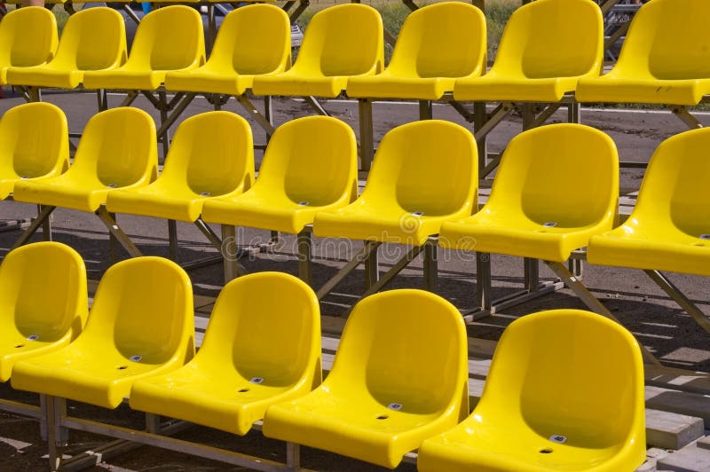 Yellow seats. stock image. Image of space, entertainment - 5749095