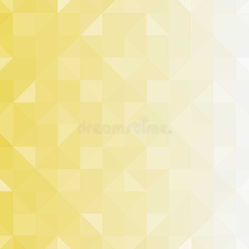 Yellow Segmented Background. Triangular Pixelation Stock Illustration ...