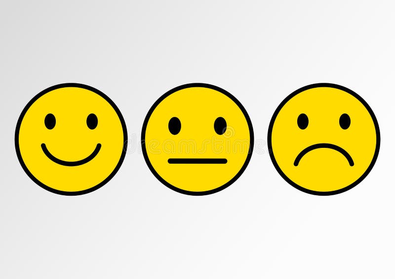 Yellow Set of Smileys. Smileys Emoticons Icon Positive, Neutral and ... Yellow Set of Smileys. Smileys Emoticons Icon Positive, Neutral and ...