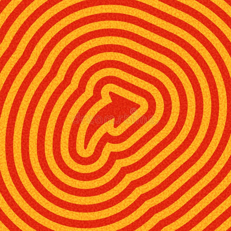 Yellow Share Arrow on Red Ripples Stock Vector - Illustration of media ...