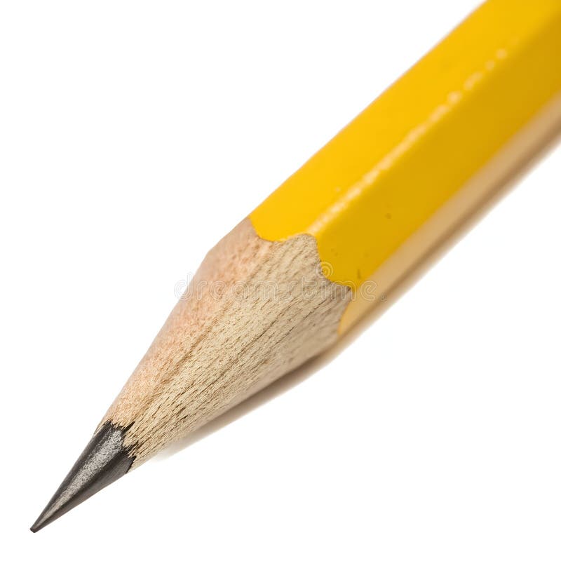 "Yellow Sharpened Pencil Tip Isolated on Transparent Background Stock ...