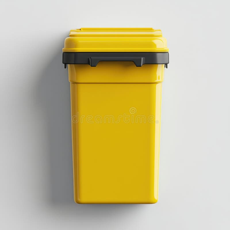 Yellow Sharps Disposal Container Isolated on White Background Stock ...