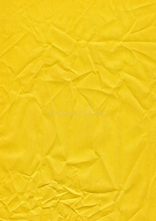 Yellow Sheet of Paper with Small Wrinkles on the Surface Stock Photo ...
